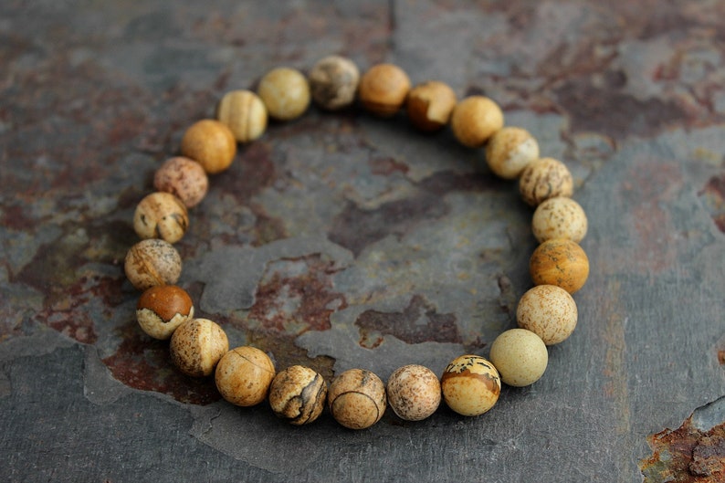 NEW Sand Jasper 3pc Mens Bracelet Set Gifts for Men for Dad Gift Mens ...