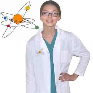 Kids Science Lab Coat With Solar System Embroidery Design - Etsy