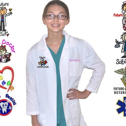 Personalized Kids Lab Coat and Scrub Set for Little Doctors - Etsy