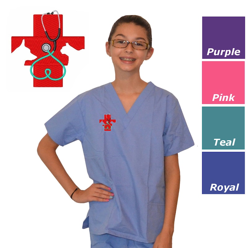Monogrammed Scrubs - Etsy