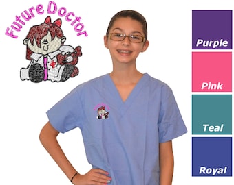 Kids Doctor Lab Coat With Future Doctor Girl Embroidery Design | Etsy