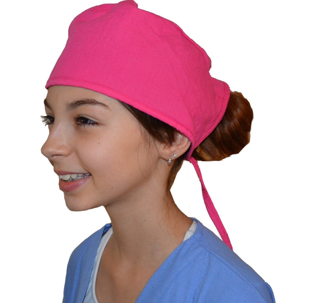 Pink Scrub Cap for Kids, Surgical Caps, Nurse Doctor Hat, Surgeon Cap ...