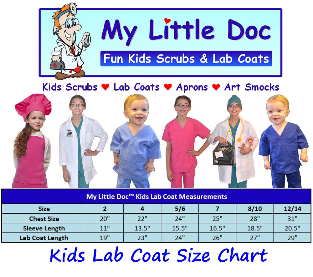 Embroidered Personalized Kids Lab Coat for Little Doctors and | Etsy