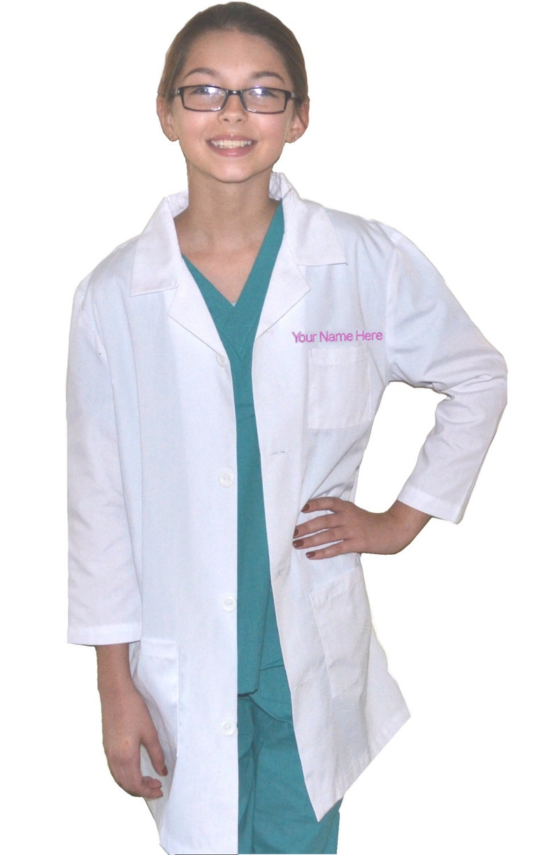 Girls Lab Coat With Personalized Embroidery - Etsy