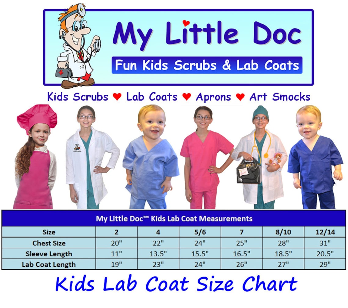 Kids Science Lab Coat With I Love Science Embroidery Design - Etsy