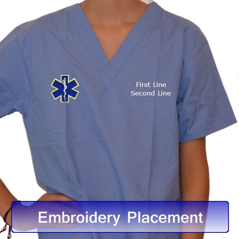 Embroidered Personalized Teal Green Kids Scrubs for Little Doctors and ...