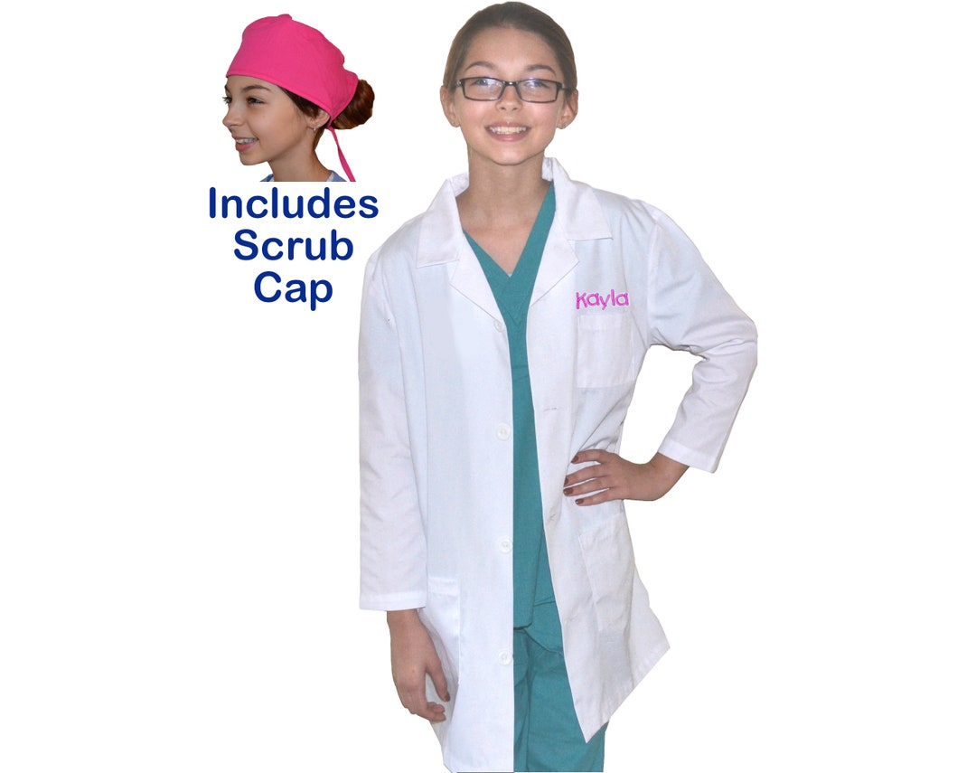 Embroidered Personalized Kids Lab Coat for Little Doctors and Nurses ...