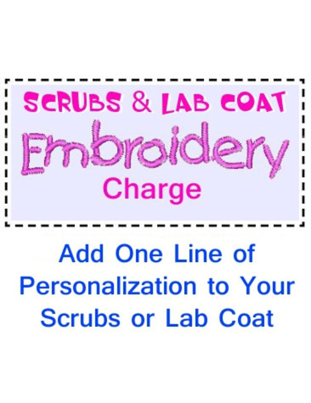Embroidery Charge for One Line - Etsy