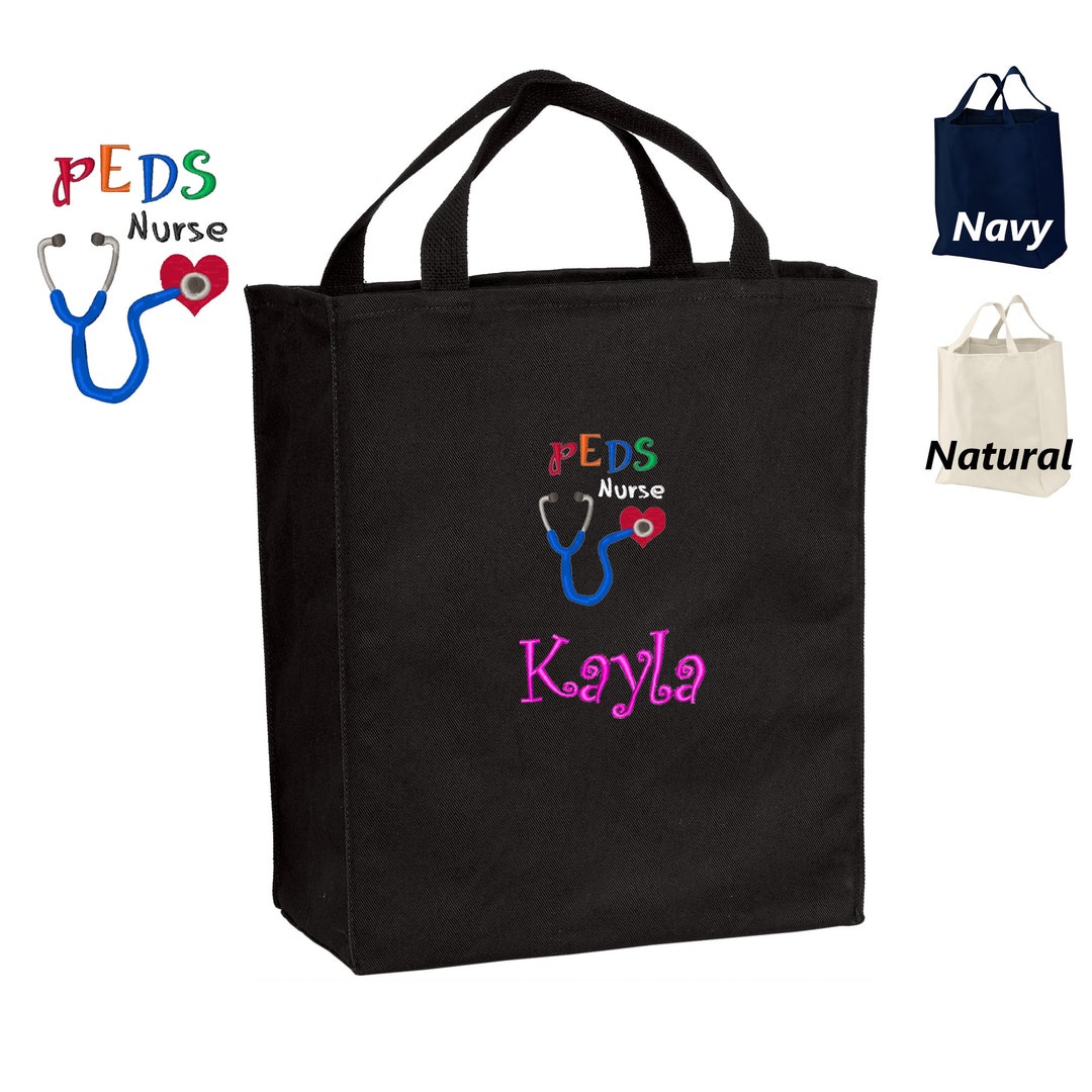 Personalized Kids Doctor Bag, Peds Nurse Design, Embroidered Name ...