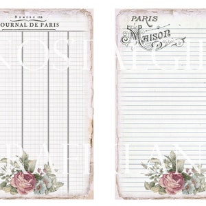 French Ledger Writing Paper Ephemera Vintage Papers Shabby - Etsy