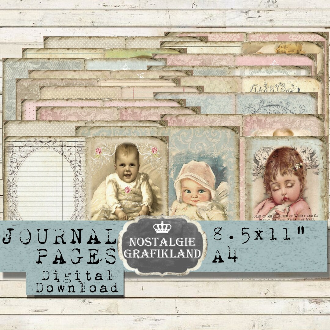 BABIES Baby Journal Book Digital Journal Pages Printable Children ...