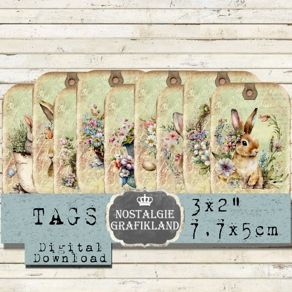 Vintage Easter Tags - Etsy