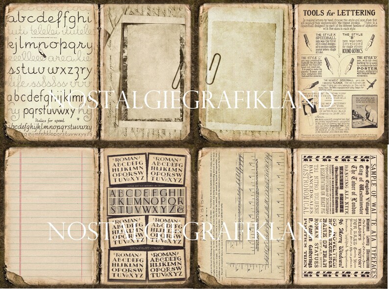 ALPHABET Journal Pages Typography ABC Letter Printable Book - Etsy