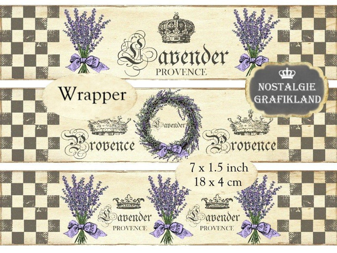 French Lavender Wrapper Country Provence Wreath Herbs Soap - Etsy