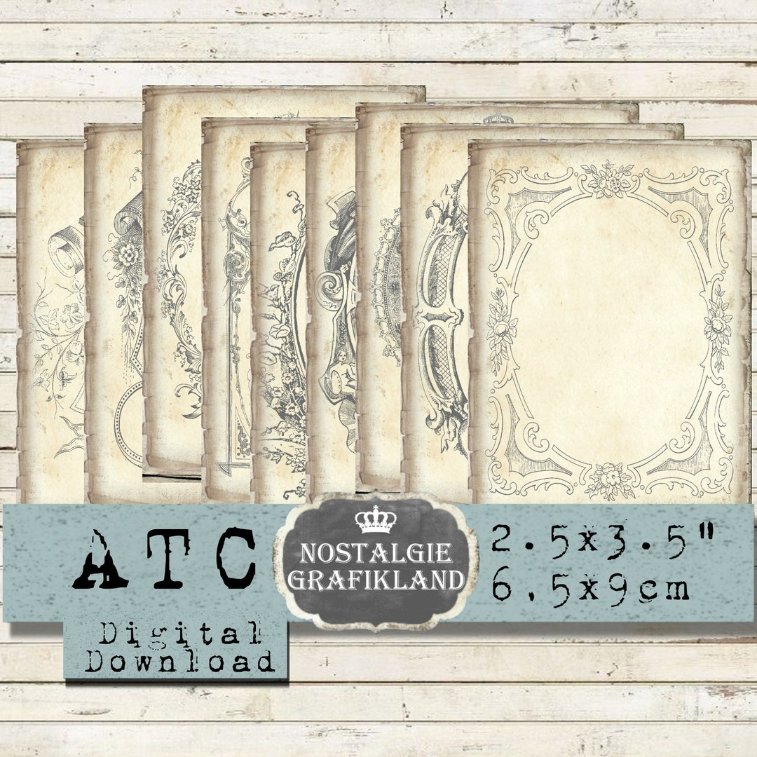 Frames Printable Vintage Ornament Ephemera Antique Frame Journaling ...