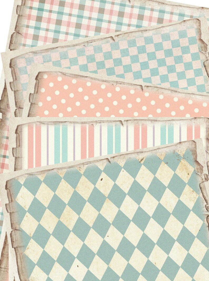 Pastel Background Paper Pack Shabby Chic Printable Papers Junk | Etsy
