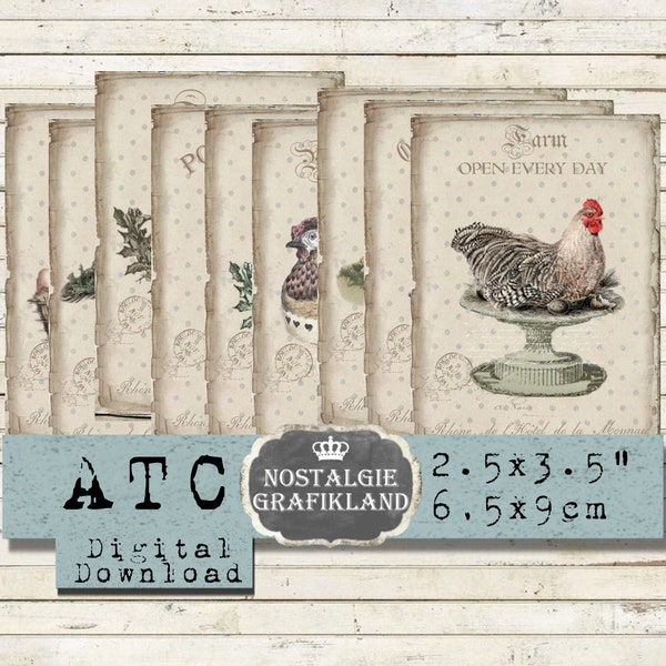 Chicken Collage - Etsy