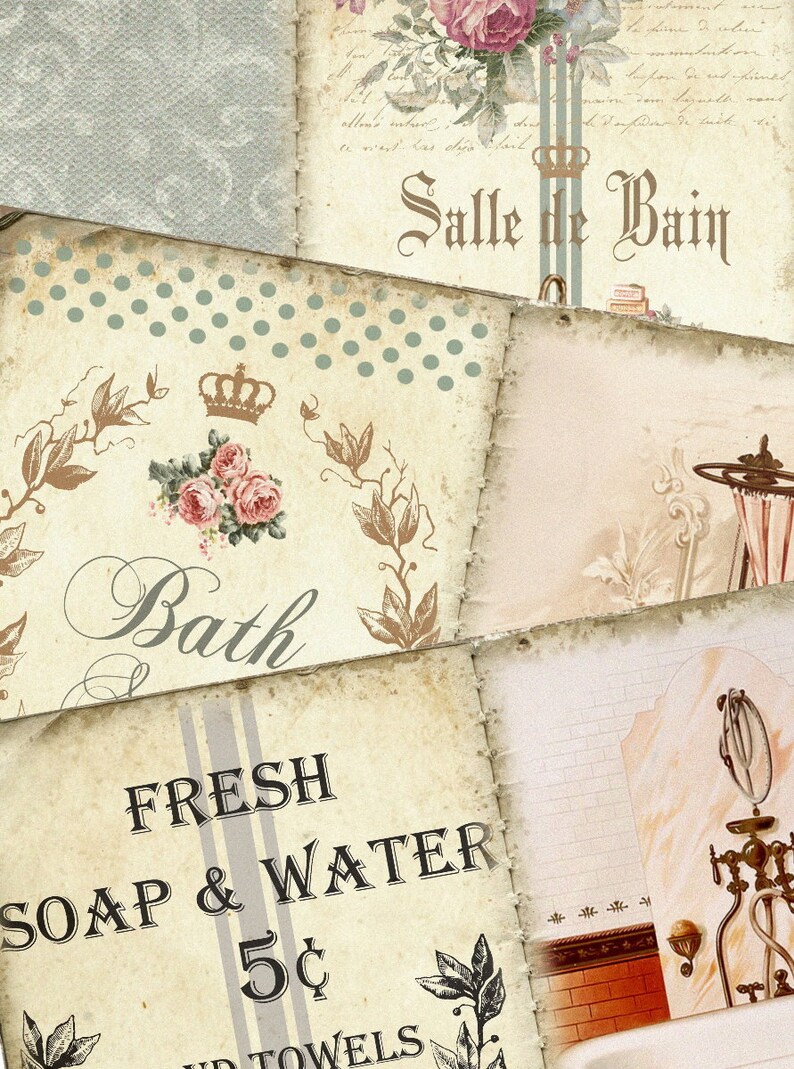 BATH Journal Pages Bathroom Printable Salle De Bain Book | Etsy