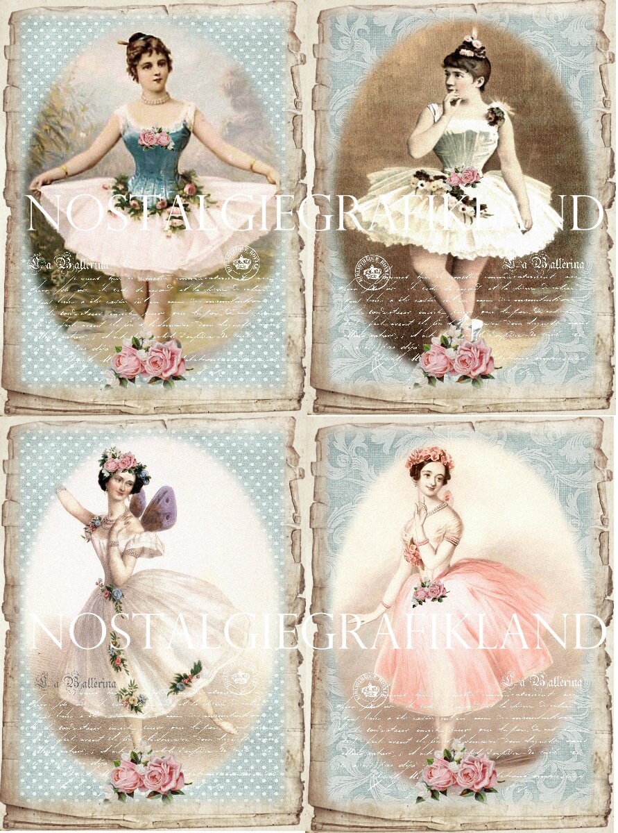 Ballet Ballerina Printable Paper Pack Set Shabby Chic Tutu - Etsy