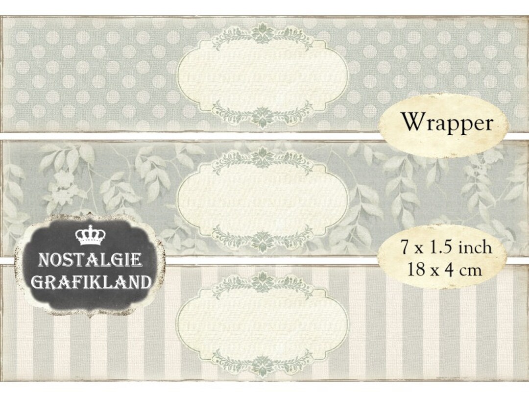Digitale Shabby Chic Blank Label Editable Wrapper Printable - Etsy