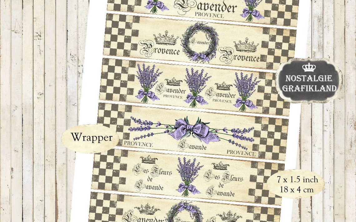 French Lavender Wrapper Country Provence Wreath Herbs Soap - Etsy