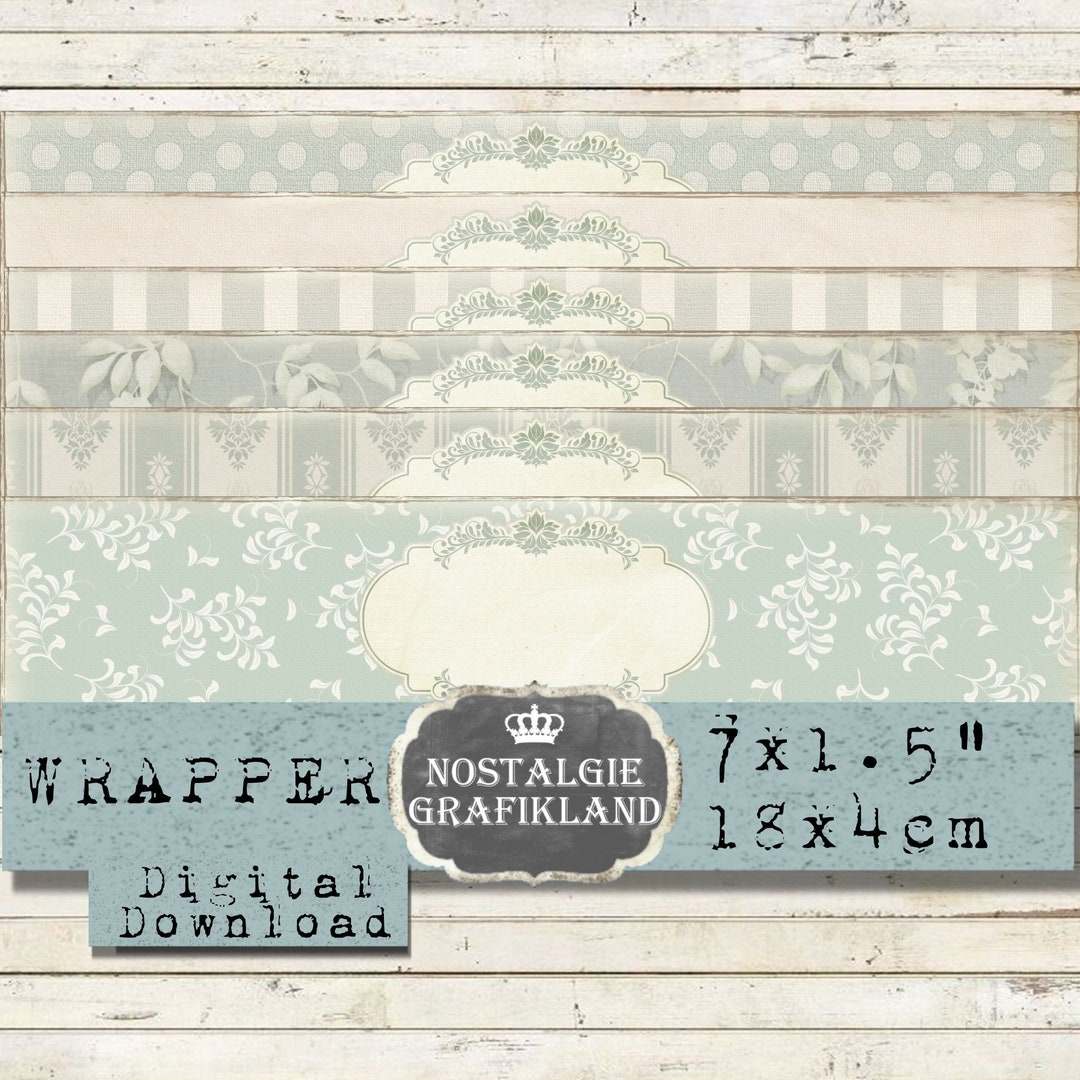 Digitale Shabby Chic Blank Label Editable Wrapper Printable Packaging ...