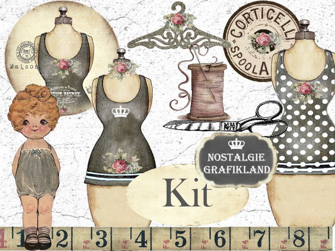 SEWING Seamstress Kit Printable Sew Crafting Journal Set Sewing ...