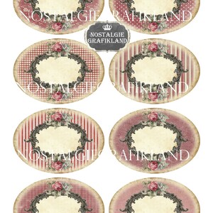 Blank Labels Red Printable Labels Oval Blank Add Your Text Oval ...
