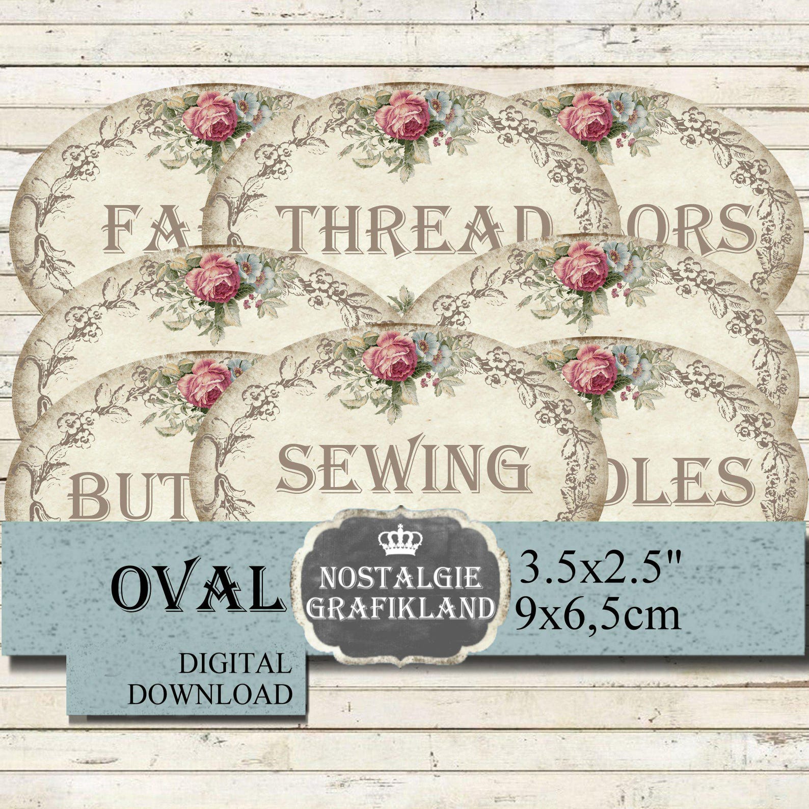 Sewing Labels Printable Organization Organizing Craftroom Needlework 3 ...