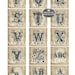 Alphabet Squares Printable Twinchies ABC Monogram Initial 2x2 Inch ...