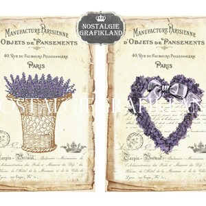 French Lavender Wreath Provence Labels Herbs 6 X 4 Inch Instant ...