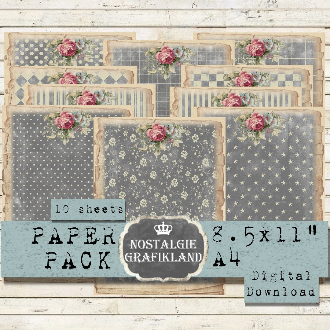CHALKBOARD Background Digital Paper Pack Vintage Printable Stripes Dots ...