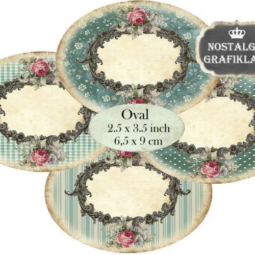 Sewing Labels Printable Craft Organizing Shabby Chic Digital | Etsy