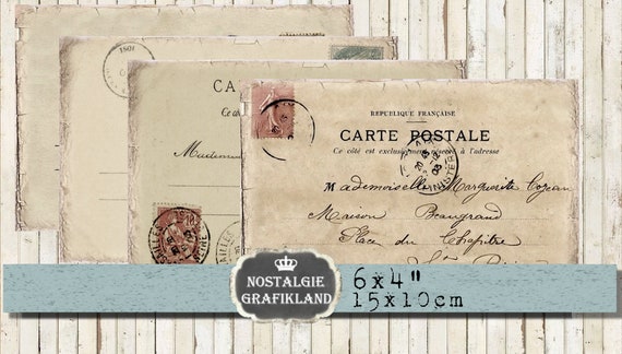 Vintage French Postcard Template