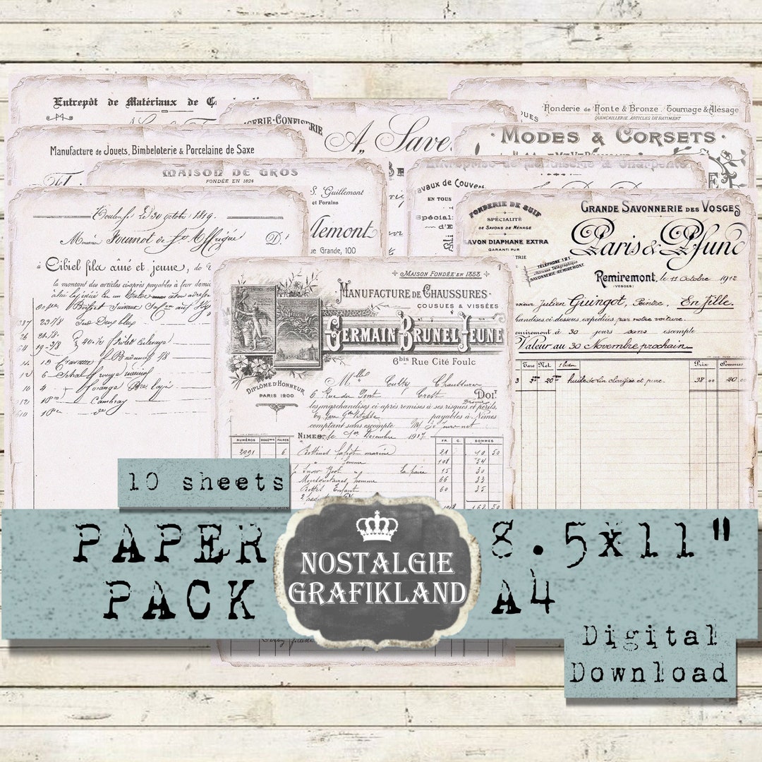 DOCUMENTS Shabby Chic Digital Vintage Journal Printable Journaling ...