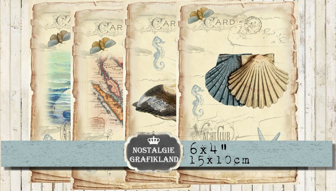 Nautical Printable Blue Ocean Journaling Maritim Prints Beach - Etsy