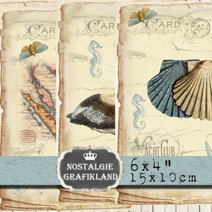 Nautical Printable Blue Ocean Journaling Maritim Prints Beach - Etsy