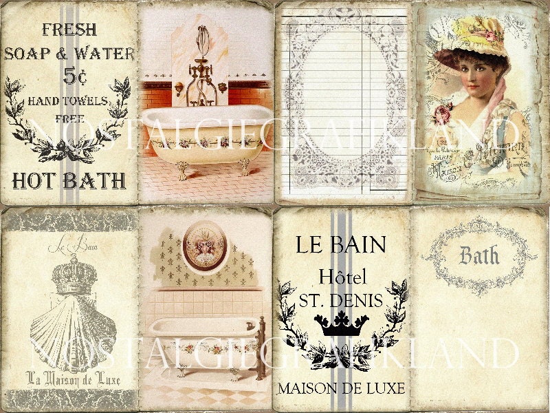 BATH Journal Pages Bathroom Printable Salle De Bain Book | Etsy