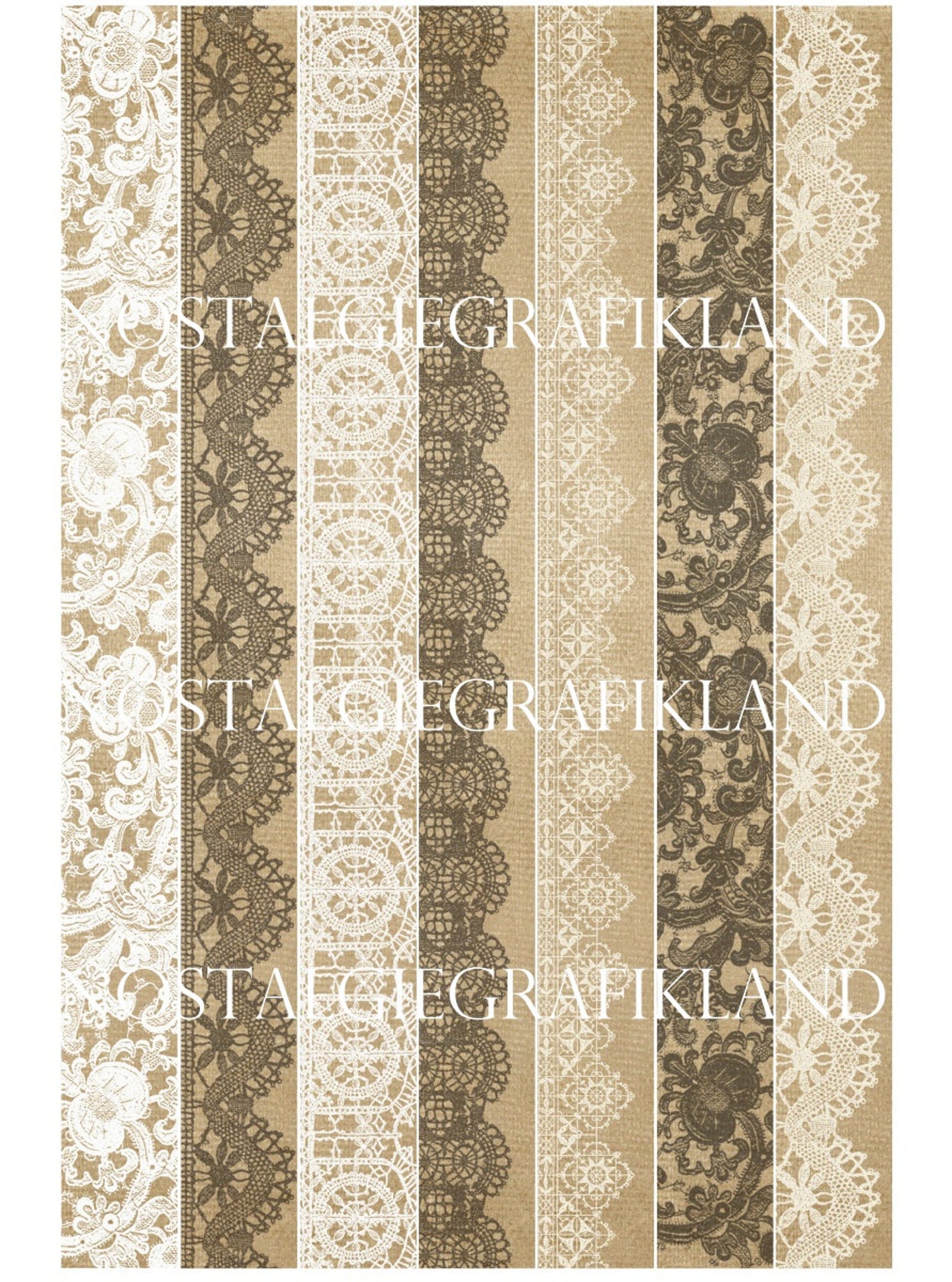 Digital Lace Washi Tapes Printable Vintage Strips Ephemera Tapes ...