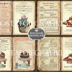BAKING Recipe Journal Printable Bakery Patisserie Cupcakes Cakes ...