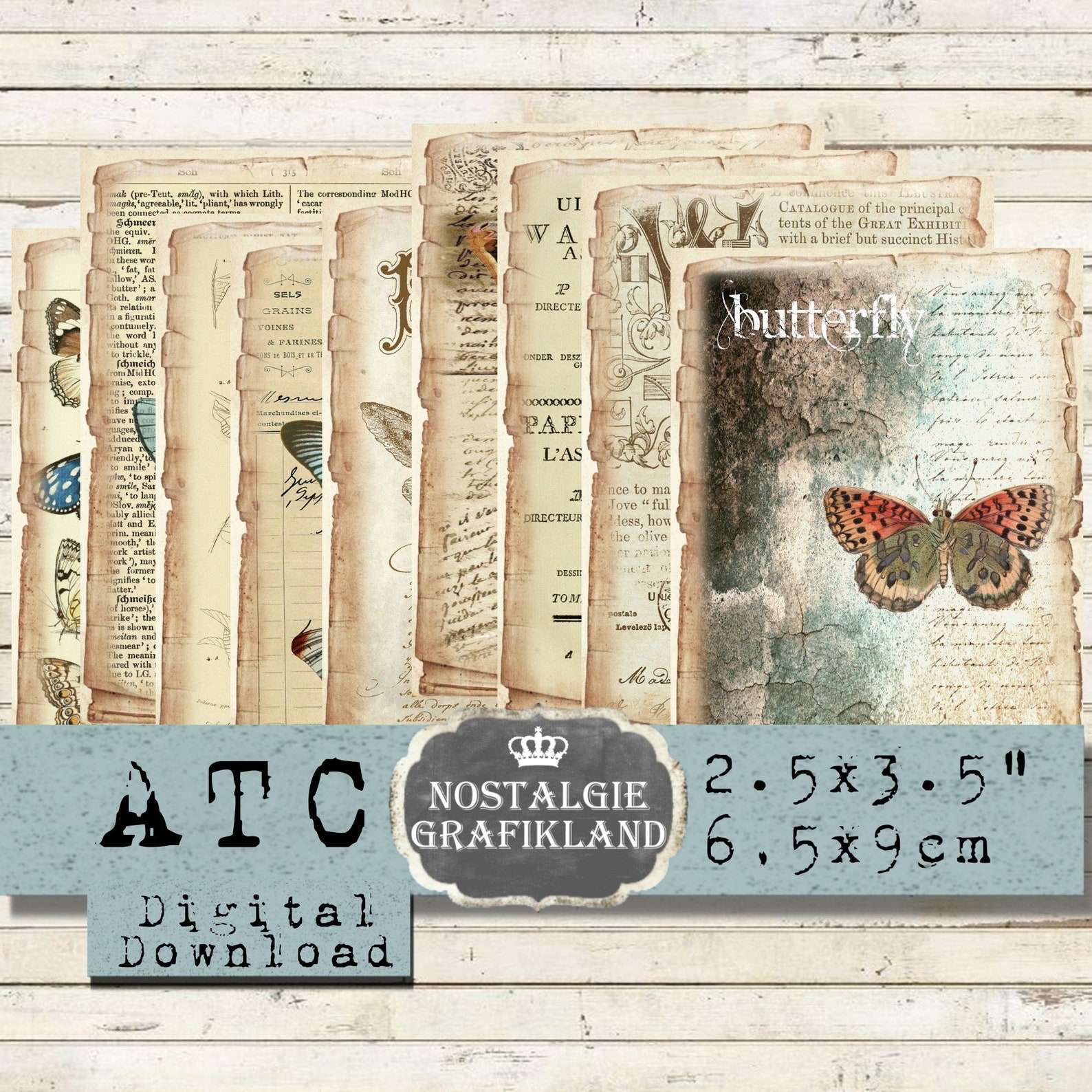 Butterflies Printable Butterfly Journaling Summer Insects Embellishment ...
