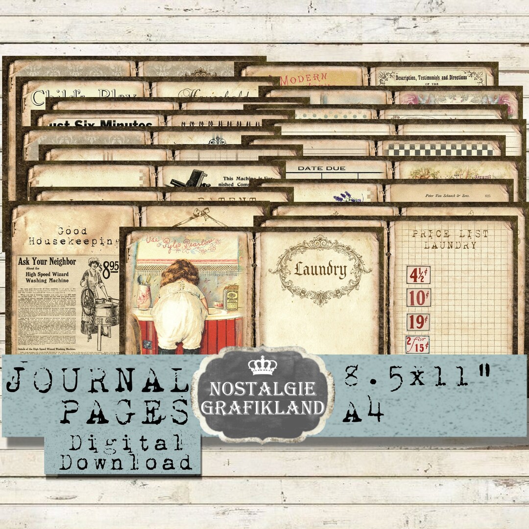 HOUSEKEEPING Journal Pages Laundry Household Cleaning Daily Planner ...