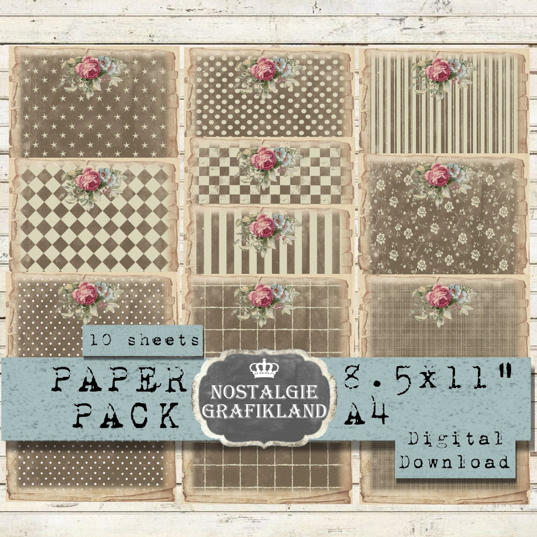 BEIGE Background Digital Vintage Paper Pack Vintage Printable - Etsy