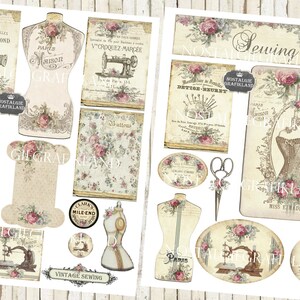 SEWING Kit Printable Crafting Journal Set Seamstress Needlework Craft ...