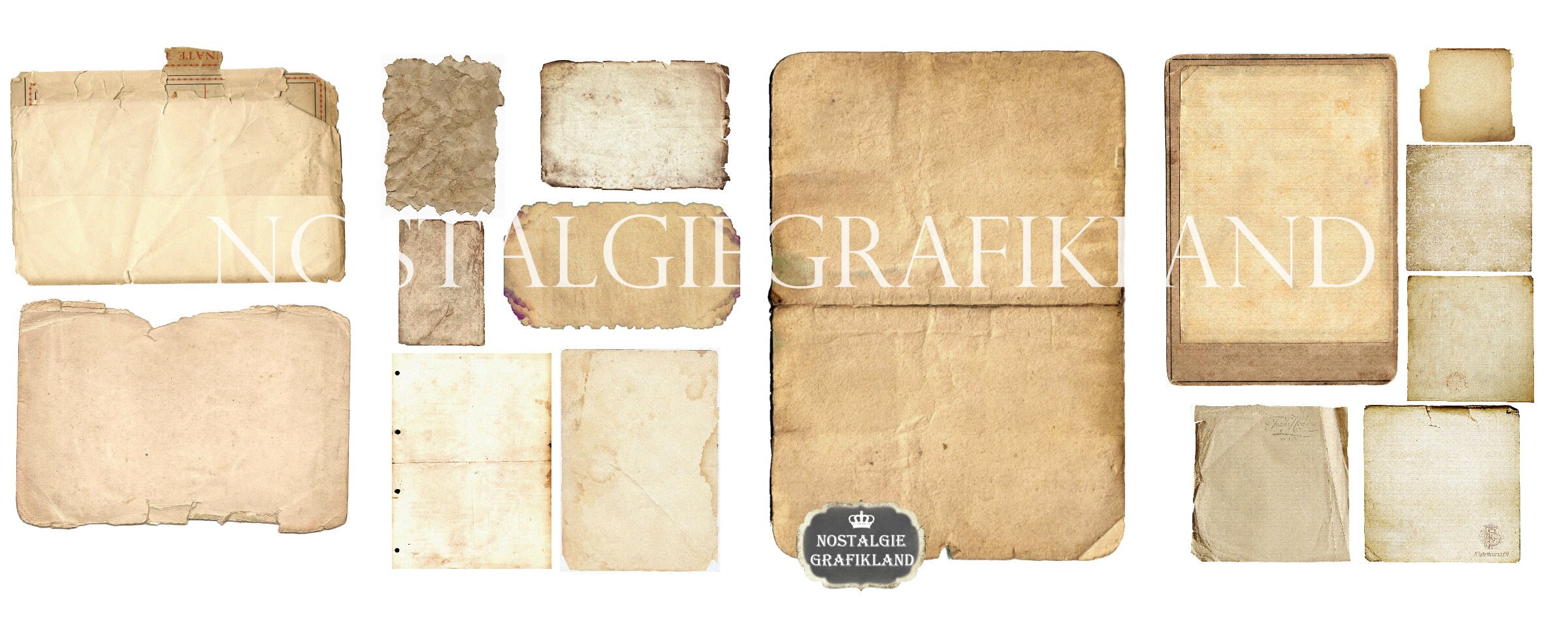 OLD PAPER Digital Kit vintage Journal antique printable | Etsy