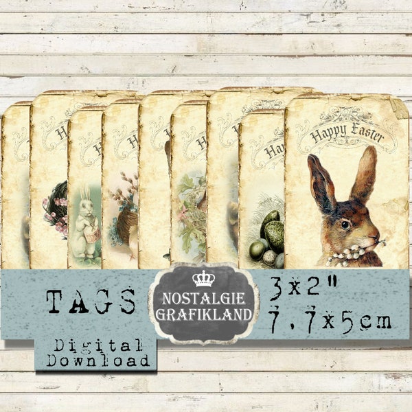 Vintage Easter Tags - Etsy