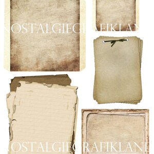 OLD PAPER Digital Kit Vintage Journal Antique Printable Journaling Set ...