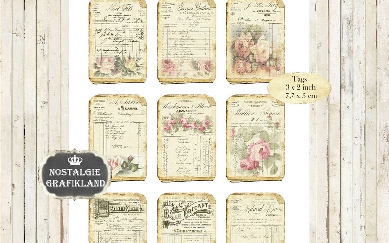 French Ephemera Vintage Old Ledger Tags Ephemera Documents - Etsy
