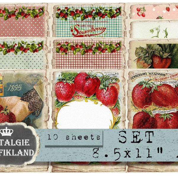 Strawberry Printable - Etsy