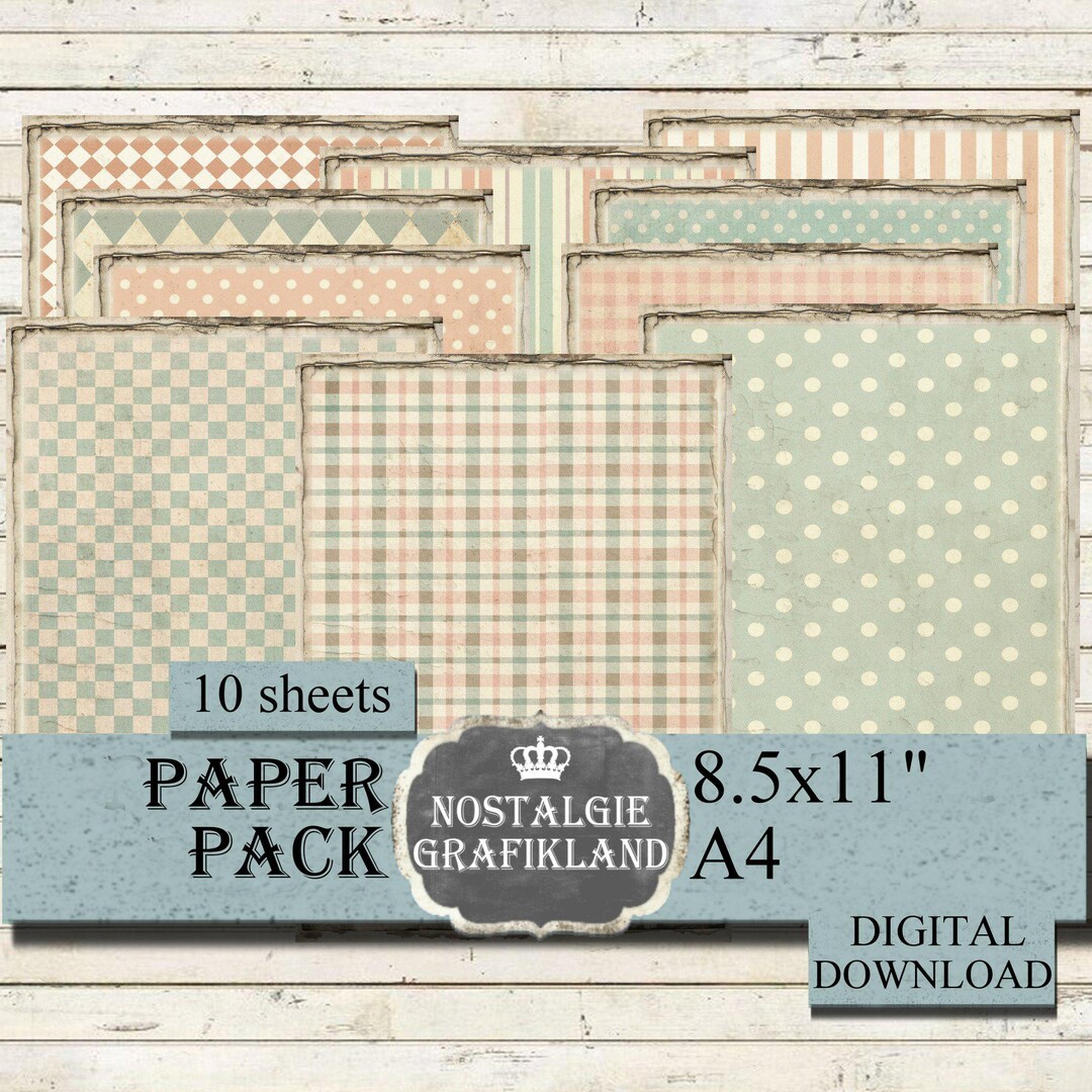 PASTEL Background Paper Pack Shabby Chic Printable Papers Junk ...